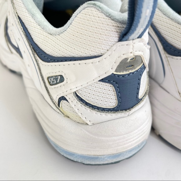 New Balance | Shoes | New Balance 557 White Leather Walking Pink Ribbon ...